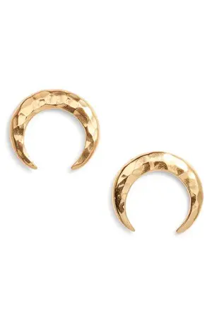 KIARA BY KI-ELE Kara Moon Stud Earrings - Gold