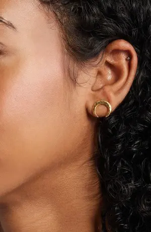 KIARA BY KI-ELE Kara Moon Stud Earrings