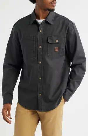 Brixton Builders Stretch Cotton Blend Overshirt