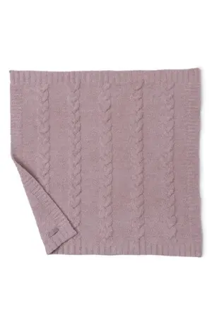 Barefoot Dreams Cozychic® Cable Receiving Blanket - He Dusty Rose-dusty