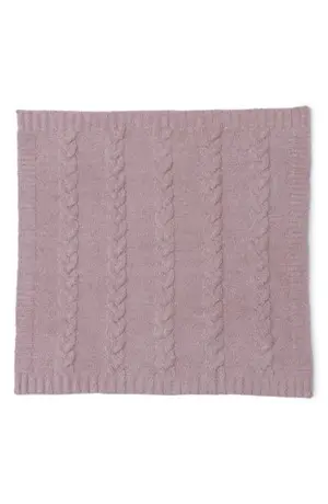Barefoot Dreams Cozychic® Cable Receiving Blanket - He Dusty Rose-dusty