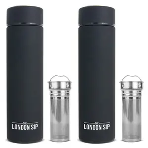 LONDON SIP Infuser Bottle 2-pack Black