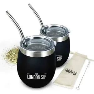 LONDON SIP Yerba Mate Cup Set 8oz - Black