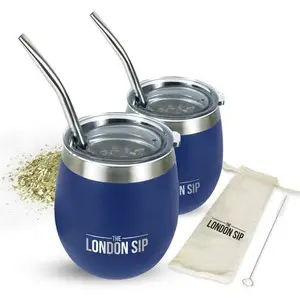 LONDON SIP Yerba Mate Cup Set 8oz - Blue