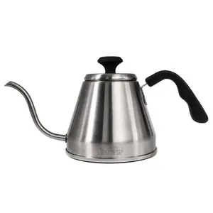 LONDON SIP Stainless Steel Kettle W/ Beverage Thermometer - Metallic Silver