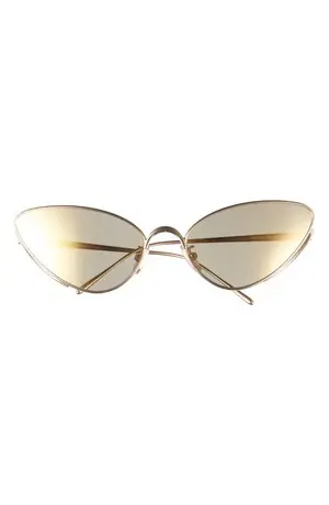 Loewe Signature 58mm Cat Eye Sunglasses - Shiny Endura Gold/brown
