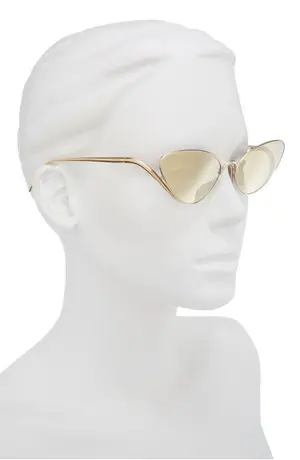 Loewe Signature 58mm Cat Eye Sunglasses - Shiny Endura Gold/brown