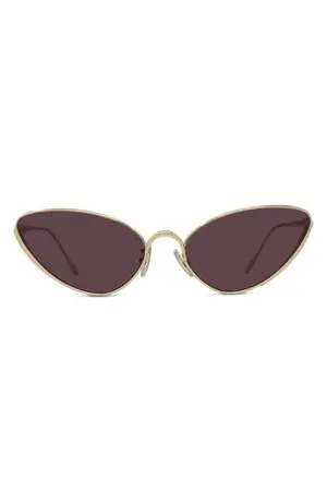 Loewe Signature 58mm Cat Eye Sunglasses - Shiny Endura Gold/violet