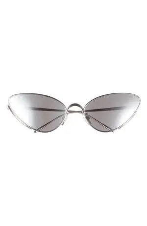 Loewe Signature 58mm Cat Eye Sunglasses - Shiny Palladium/smoke Mirror