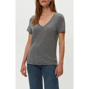 Michael Stars Vera Roll Edge V-neck T-shirt