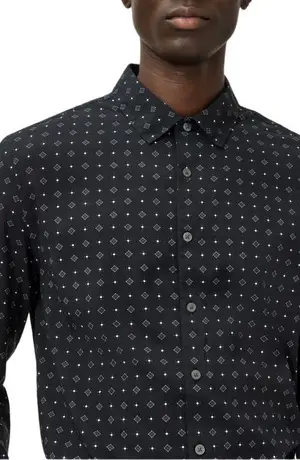 John Varvatos Luca Geometric Button-up Shirt