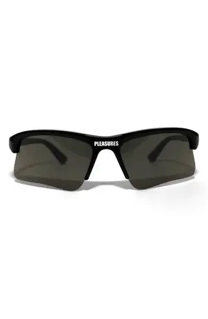 PLEASURES X Akila Active Semi-rimless Rectangular Sunglasses - Black
