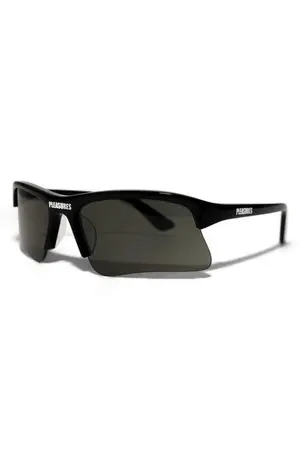 PLEASURES X Akila Active Semi-rimless Rectangular Sunglasses - Black