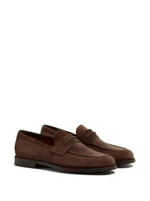 Zegna Suede Penny Loafers