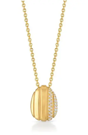 PAMELA ZAMORE Eos Egg Diamond Necklace