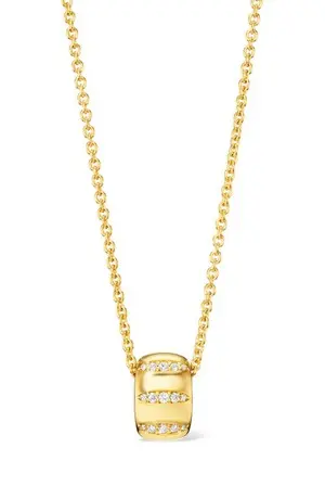 PAMELA ZAMORE Veda Diamond Pendant Necklace - Yellow Gold
