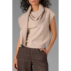 Wit & Wisdom Scarf Sweater - Heather Oatmeal