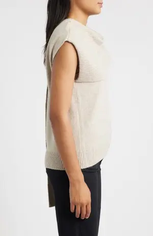 Wit & Wisdom Scarf Sweater - Heather Oatmeal