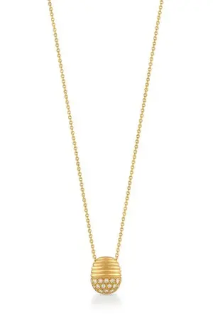 PAMELA ZAMORE Isla Diamond Pendant Necklace - Yellow Gold