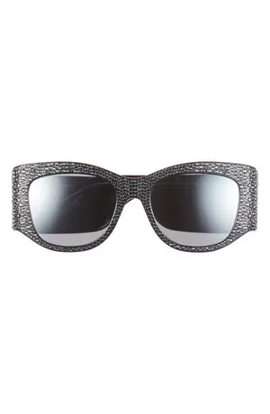 Dior Nuit S1i 54mm Square Sunglasses - Black/other/smoke Mirror
