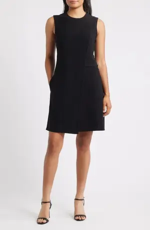 NIC+ZOE Scuba Knit Angled Hem Dress