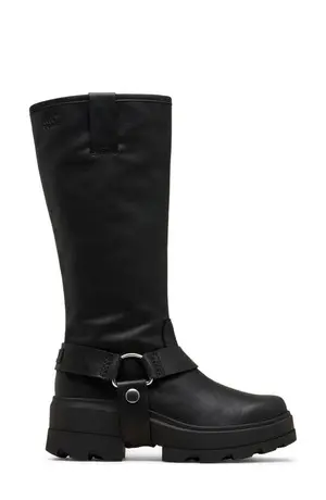 Sorel Joan Fwrd Waterproof Harness Boots - Black/black