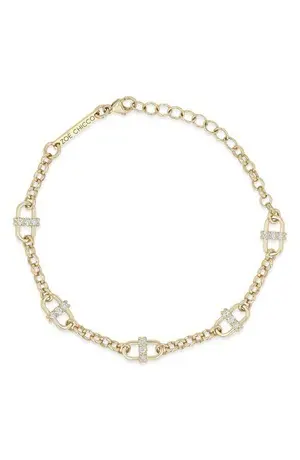 Zoe Chicco Diamond Rolo Chain Bracelet