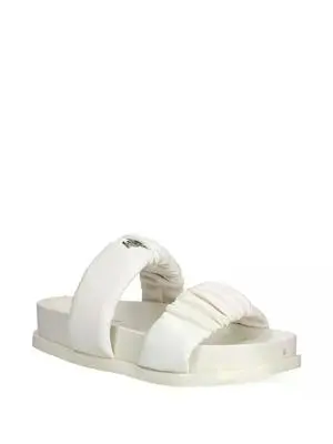 Armani Exchange Pleated Double-strap Slides
