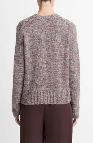 Vince Marled Crewneck Sweater - Cognac Combo
