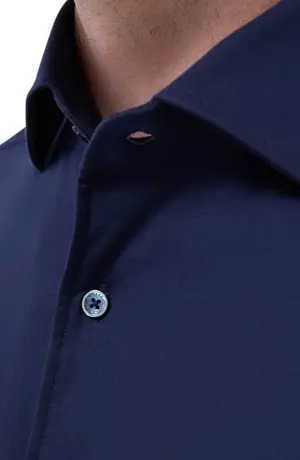 Bugatchi Devon Ooohcotton® Button-up Shirt - Navy
