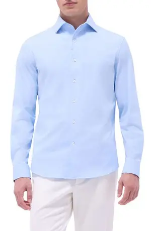 Bugatchi Devon Ooohcotton® Button-up Shirt - Sky