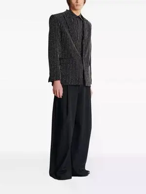 Balmain Crystal-striped Single-button Jacket