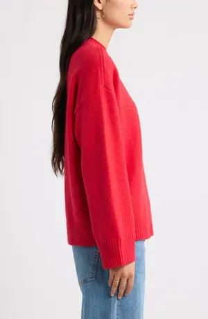 Bp. Cotton Blend Sweater - Red Pepper