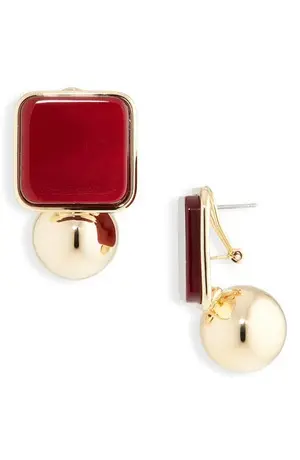 Carolina Herrera Geometric Drop Earrings - Garnet Multi