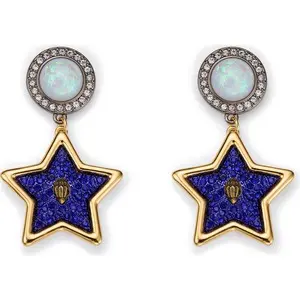 Kurt Geiger Star Drop Earrings - Gold/blue