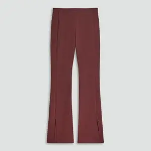 Theory Flared Slit Legging In Motion Ponte - Oxblood Red