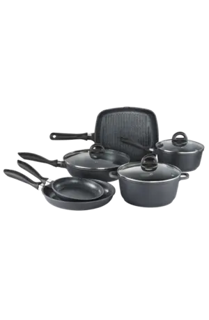 CUISINE::PRO® Stone™ 9-piece Cookware Set - Black