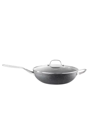 CUISINE::PRO® Ironroc™ 4.8 Qt Wok With Lid - Black