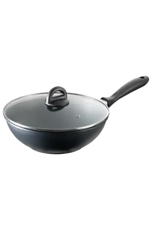 CUISINE::PRO® Stone™ 3.7 Qt Wok With Lid - Black