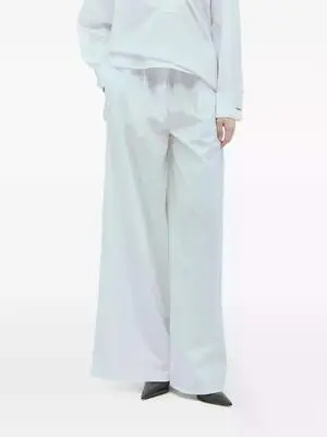 Max Mara Embroidered Logo Wide-leg Trousers