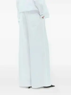 Max Mara Embroidered Logo Wide-leg Trousers