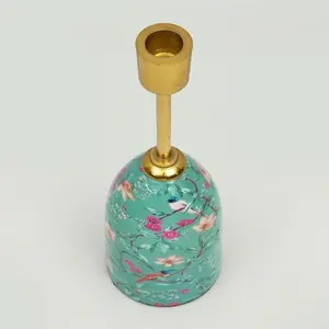 MELA ARTISANS Tapered Candleholders - Aqua Flora