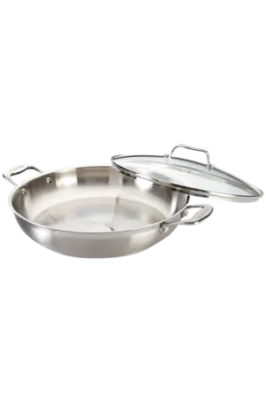CUISINE::PRO® Iconix™ 4 Qt Chef Pan With Lid - Silver