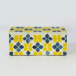 MELA ARTISANS Mosaic Inlay Box - Marigold