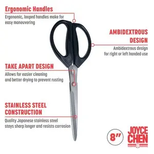 JOYCE CHEN Deluxe Unlimited Kitchen Scissors - Dark Navy