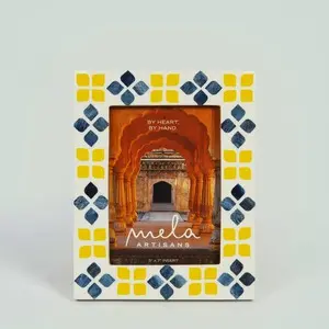 MELA ARTISANS Mosaic Inlay Picture Frame - Marigold