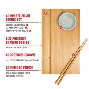 JOYCE CHEN Burnished Sushi Board Set
