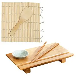 JOYCE CHEN Sushi Board And Sushi Roller Set - Bamboo