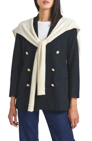 Derek Lam 10 Crosby Wool Blend Shrug - Chalk