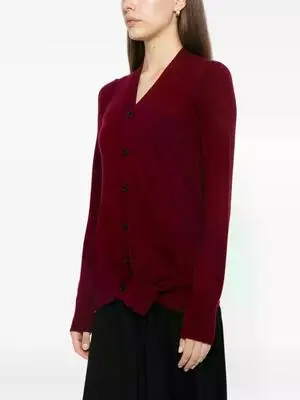 Yohji Yamamoto V-neck Long-sleeved Cardigan